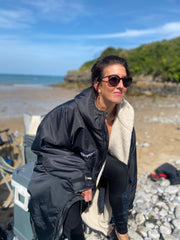 Drywrap Long Sleeve Changing Robe – Waterproof, Windproof, Fleece-Line